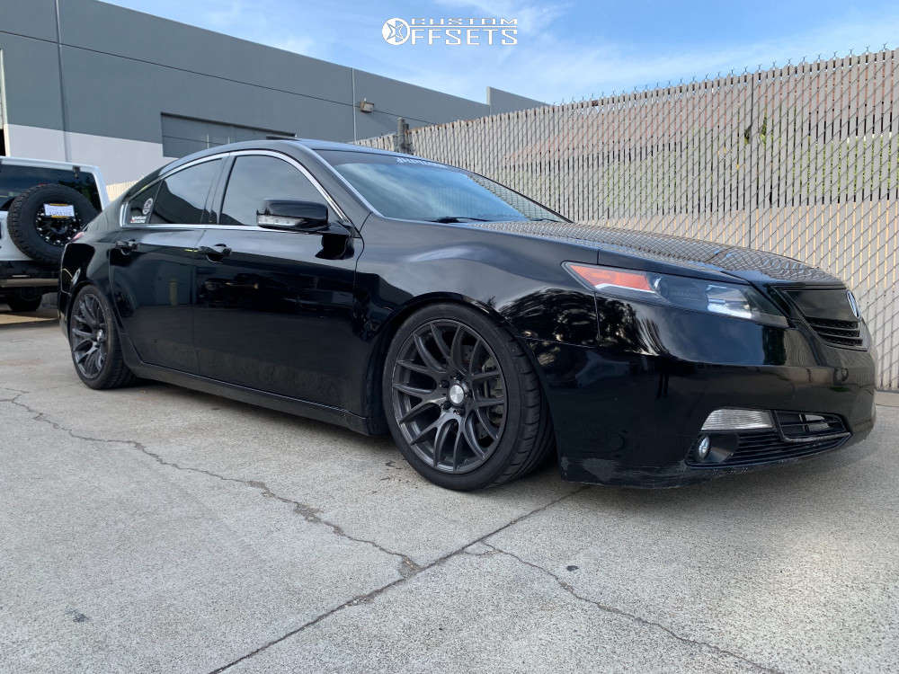 2014 Acura TL with 18x9.5 40 ESR Sr12 and 265/30R18 Federal 595 Rpm and ...