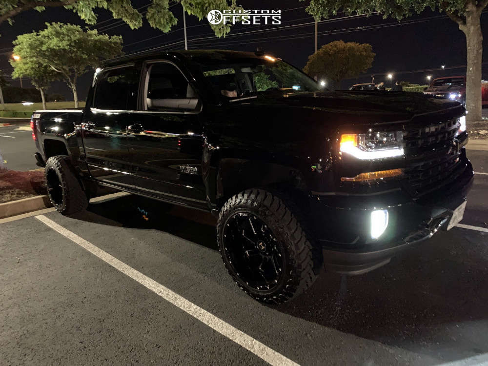 2018 Chevrolet Silverado 1500 with 20x12 -44 Hostile Stryker and 33/12 ...