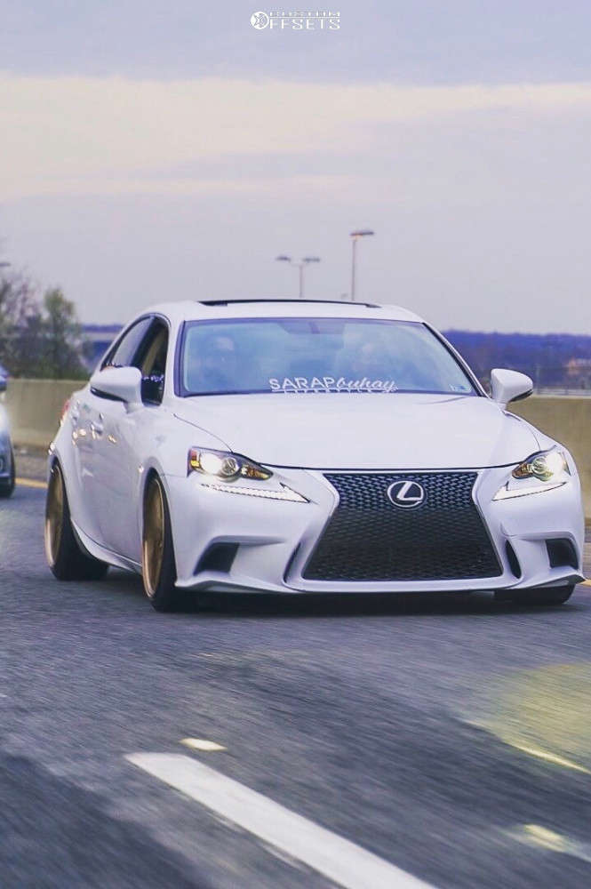 2015 Lexus IS250 with 18x9.5 35 Cosmis Racing R1 and 225/40R18 Westlake ...