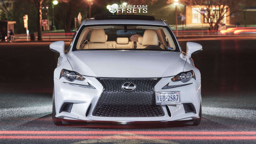 2015 Lexus IS250 with 18x9.5 35 Cosmis Racing R1 and 225/40R18 Westlake ...