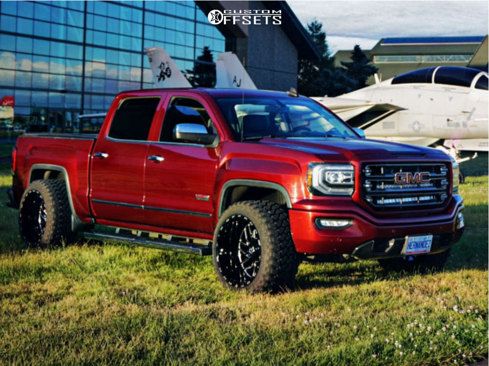 2016 GMC Sierra 1500 with 22x14 -76 TIS 544BM and 33/14.5R22 Fury Offroad Country Hunter MTII ...