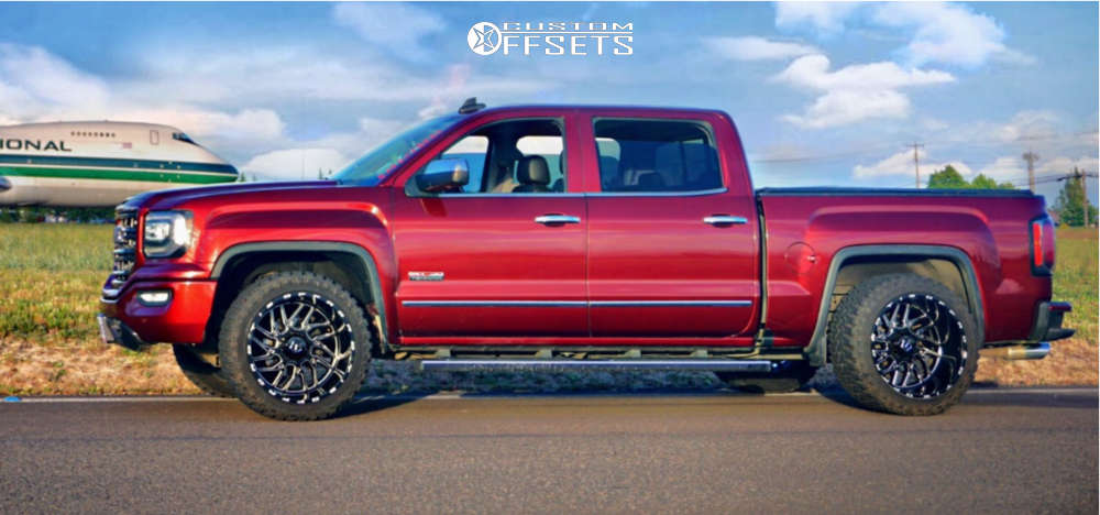 2016 GMC Sierra 1500 with 22x14 -76 TIS 544BM and 33/14.5R22 Fury Offroad Country Hunter MTII ...
