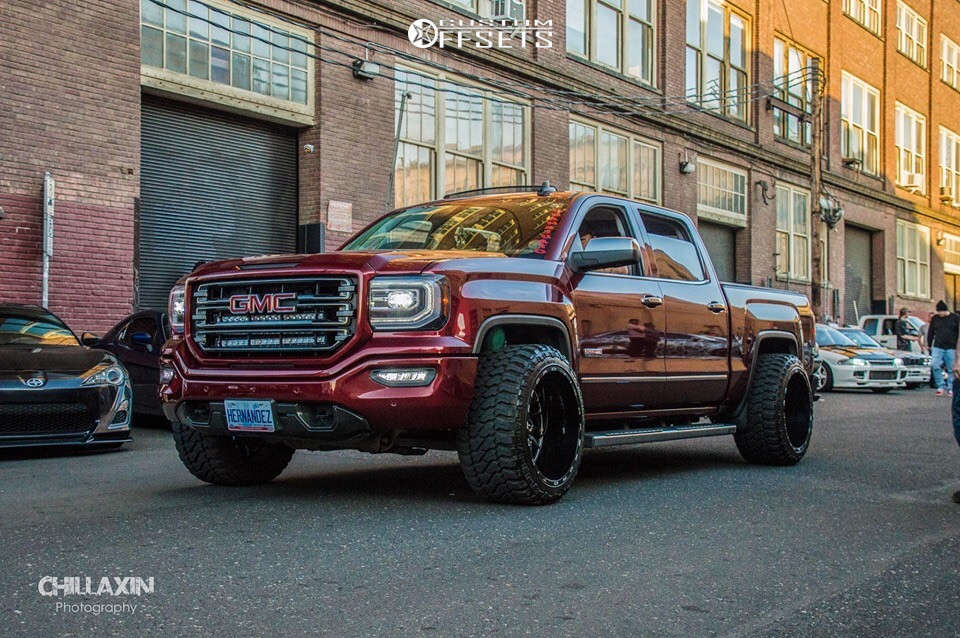 2016 GMC Sierra 1500 with 22x14 -76 TIS 544BM and 33/14.5R22 Fury Offroad Country Hunter MTII ...