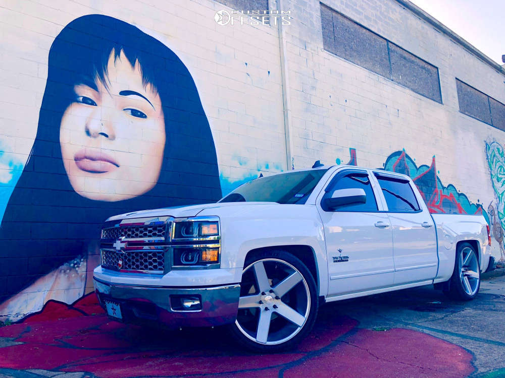 2015 Chevrolet Silverado 1500 with 24x10 31 DUB Baller and 295/35R24 ...