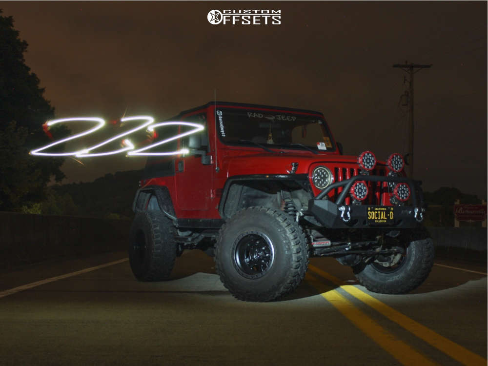 2002 Jeep Wrangler with 15x10 -43 Fuel Anza and 33/12.5R15 Mastercraft ...