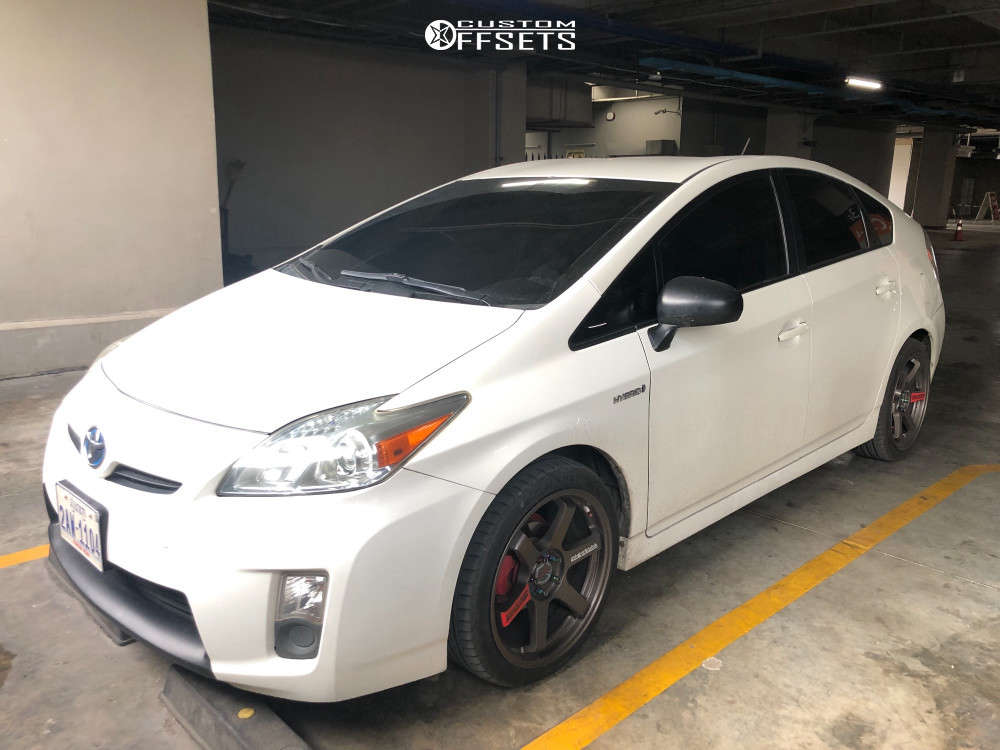 White Prius Black Rims