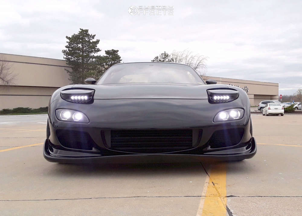 1993 Mazda RX-7 with 19x9 30 Work Meister S12p and 215/35R19 Federal ...