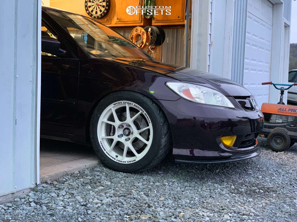 2001 Honda Civic with 17x8 38 WedsSport Tc005 and 235/45R17 Toyo Tires ...