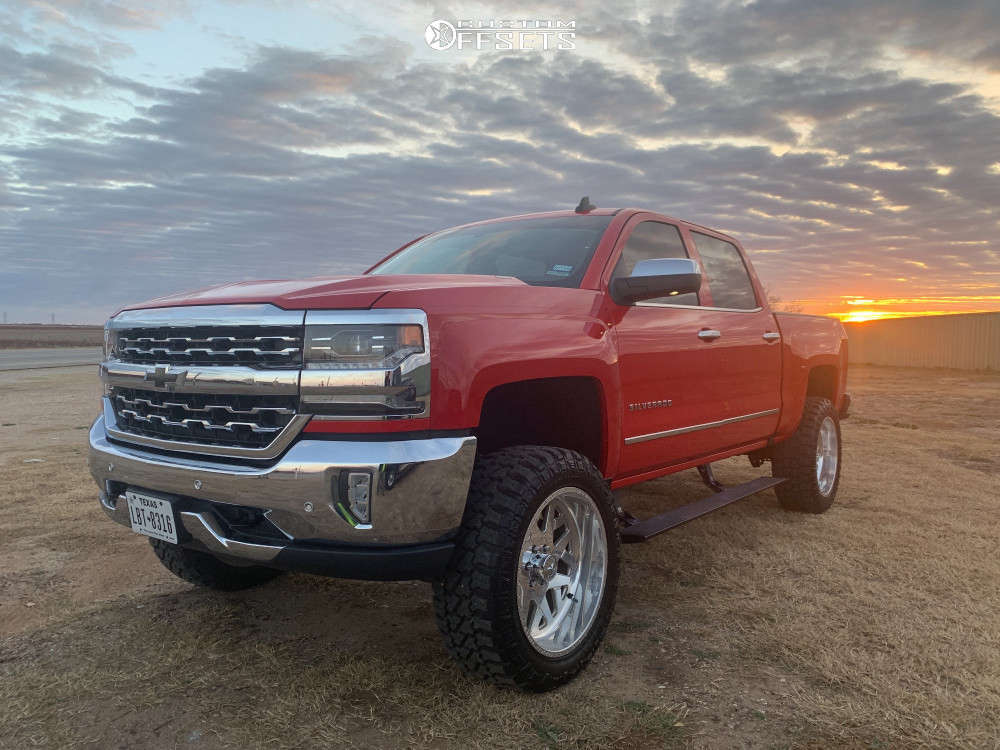 2016 Chevrolet Silverado 1500 with 22x10 -25.4 American Force Chopper Ss and 35/12.5R22 Fury ...