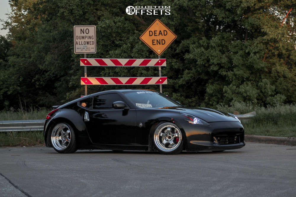 2011 Nissan 370Z with 19x9.5 17 Work Meister S1 3P and 225/35R19 ...