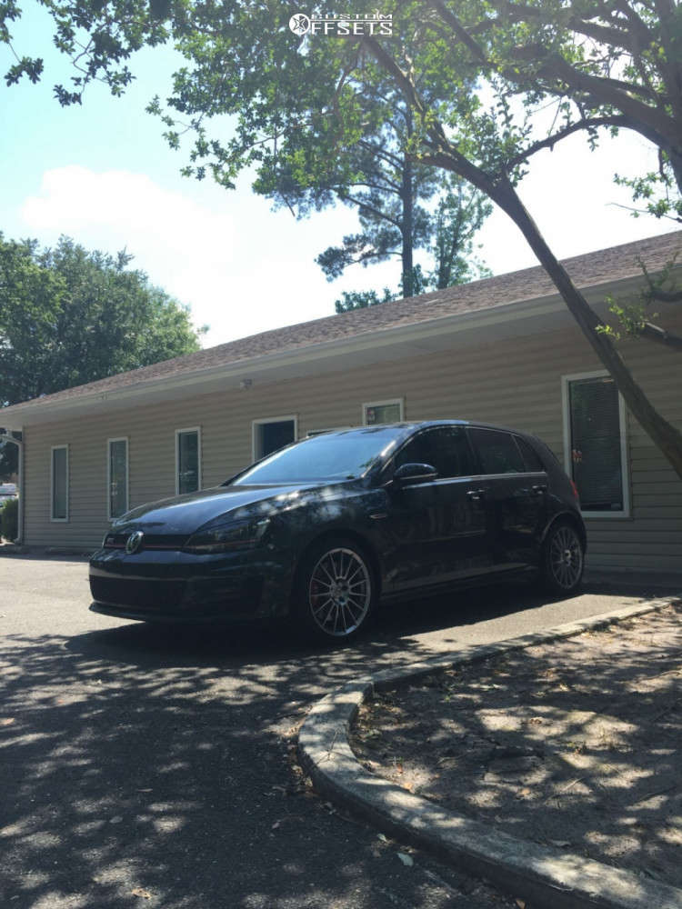 2017 Volkswagen GTI with 18x8.5 47 HRE Ff15 and 245/35R18 Michelin ...