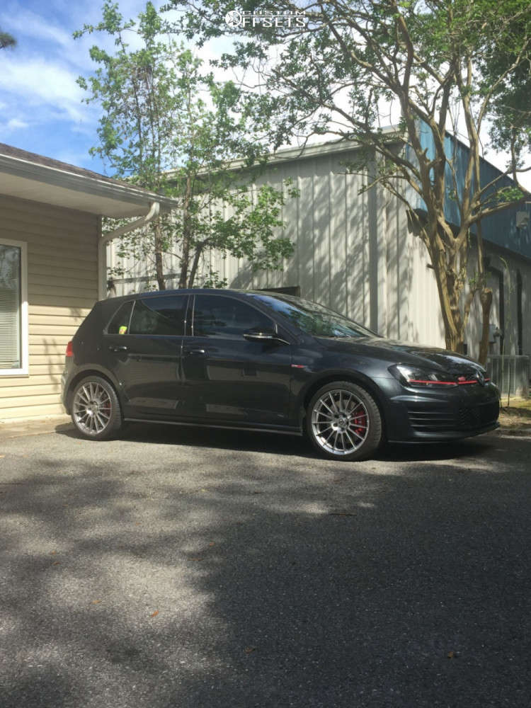2017 Volkswagen GTI with 18x8.5 47 HRE Ff15 and 245/35R18 Michelin ...
