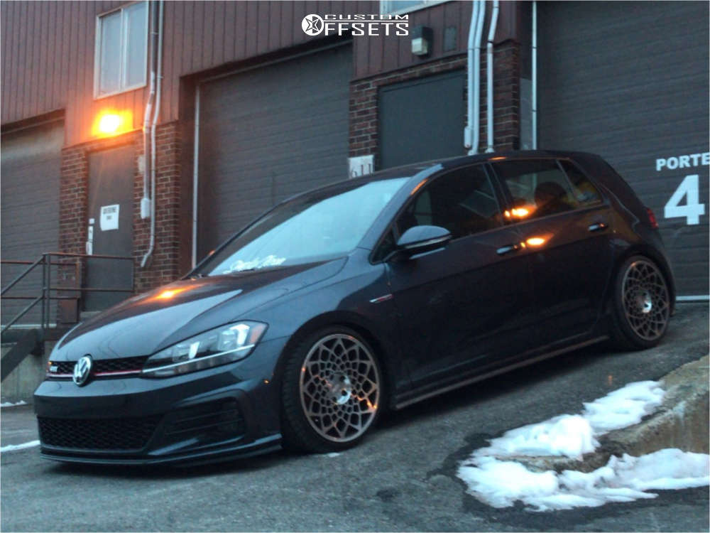 2018 Volkswagen GTI with 18x8.5 35 Radi8 R8b12 and 225/35R18 Nankang NS ...