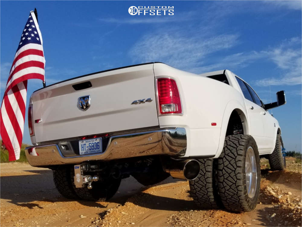 2017 Ram 3500 with 22x8.25 107 Fuel Forged Ff29 and 285/55R22 Nitto ...