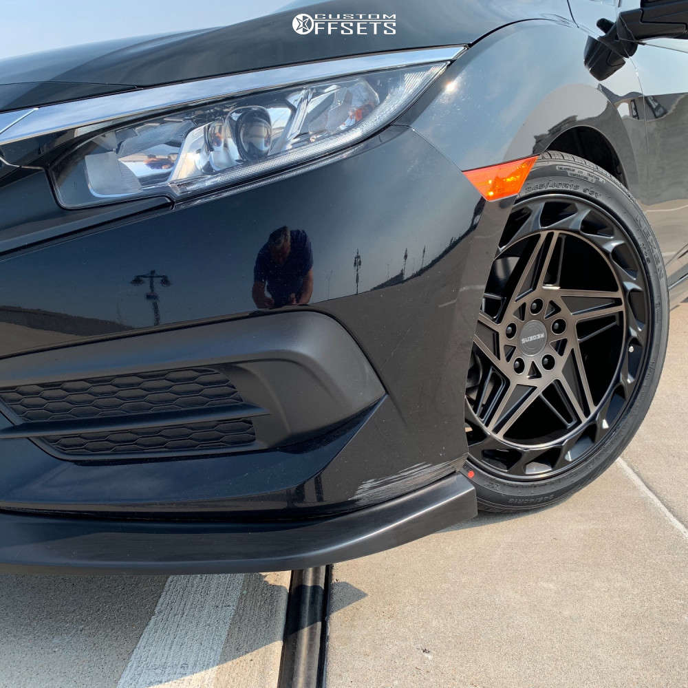 2016 Honda Civic with 18x8.5 38 Regen5 R35 and 245/40R18 Nexen N'priz ...