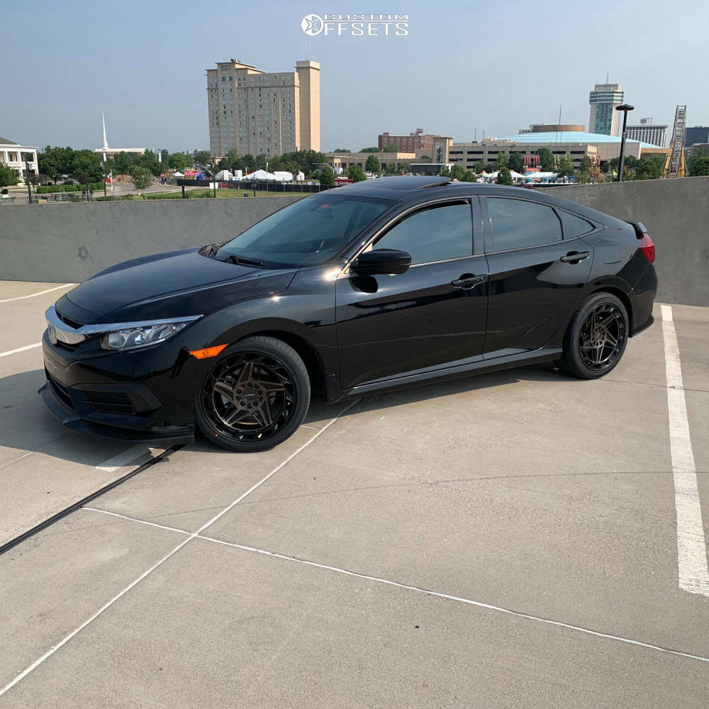 2016 Honda Civic with 18x8.5 38 Regen5 R35 and 245/40R18 Nexen N'priz ...