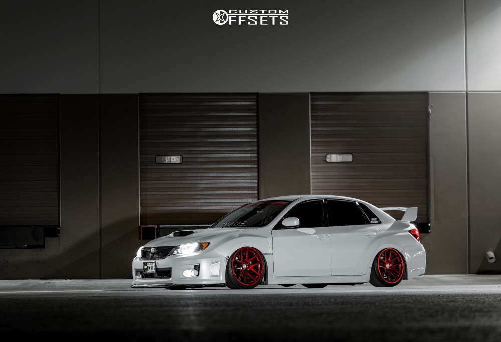 2011 Subaru Impreza with 19x8.5 35 Rotiform Spf and 255/30R19 Michelin ...