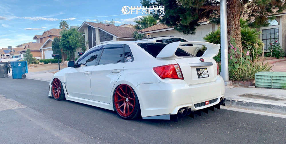 2011 Subaru Impreza with 19x8.5 35 Rotiform Spf and 255/30R19 Michelin ...