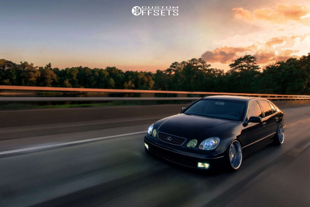 2002 Lexus GS300 with 19x9 15 AME Shallen CX and 235/30R19 Federal 595 ...