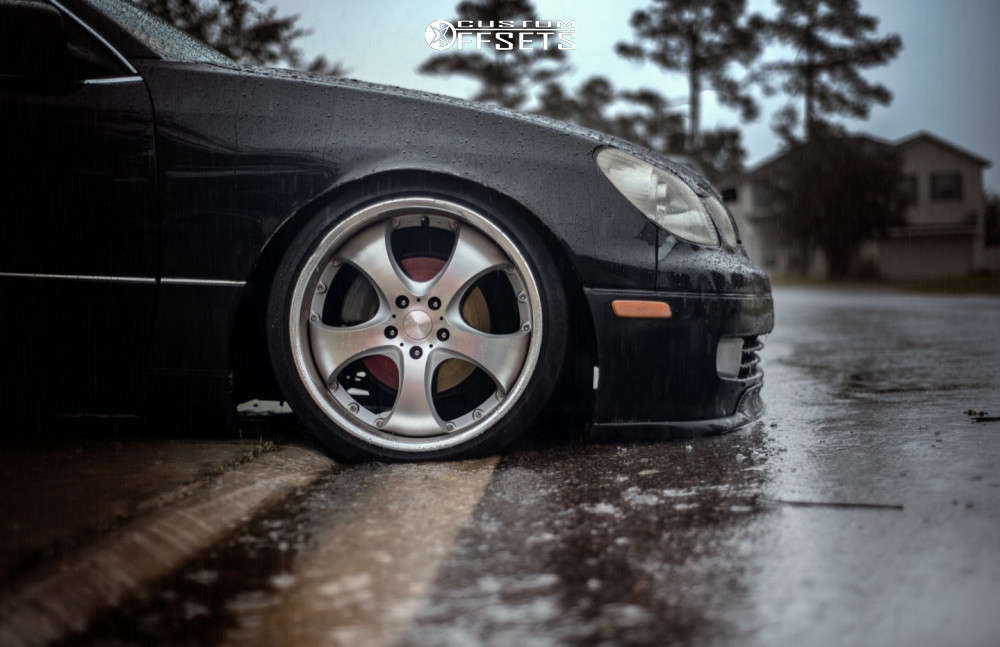 2002 Lexus GS300 with 19x9 15 AME Shallen CX and 235/30R19 Federal 595 ...