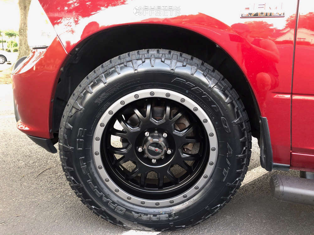 2014 Ram 1500 with 20x9 10 Vision Invader and 275/65R20 Nitto Terra ...