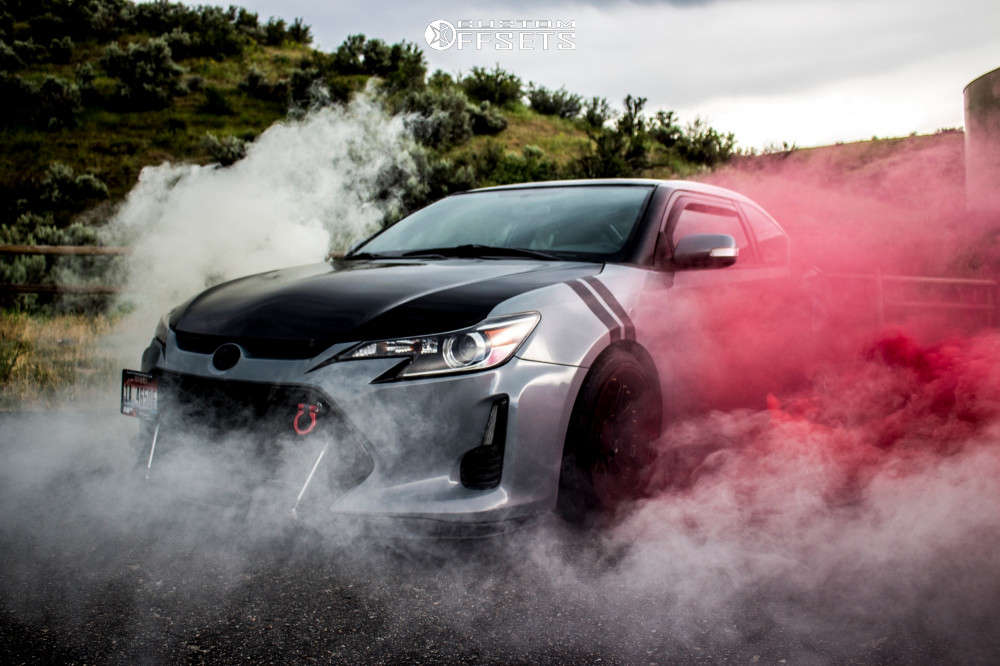 2014 Scion TC with 18x9.5 22 Aodhan Ds07 and 225/35R18 Nankang NS-25 ...