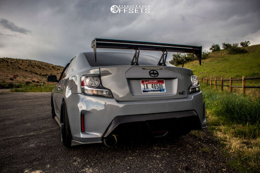 2014 Scion TC with 18x9.5 22 Aodhan Ds07 and 225/35R18 Nankang NS-25 ...