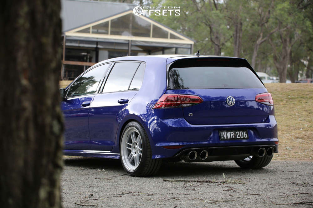 2017 Volkswagen Golf R with 18x9 35 Enkei RPF1 and 235/40R18 Michelin ...