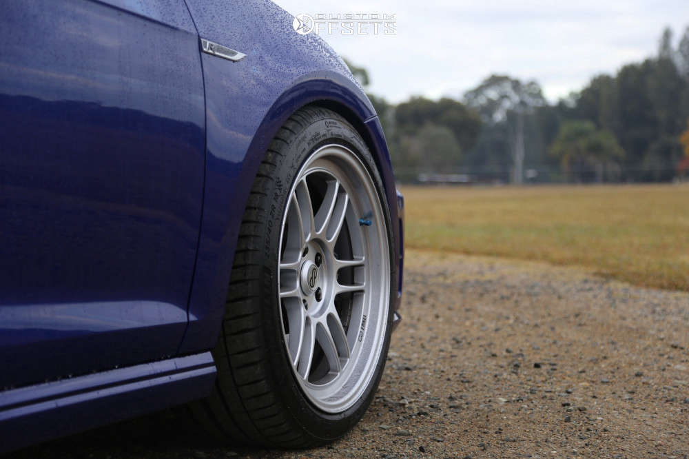 2017 Volkswagen Golf R with 18x9 35 Enkei RPF1 and 235/40R18 Michelin ...