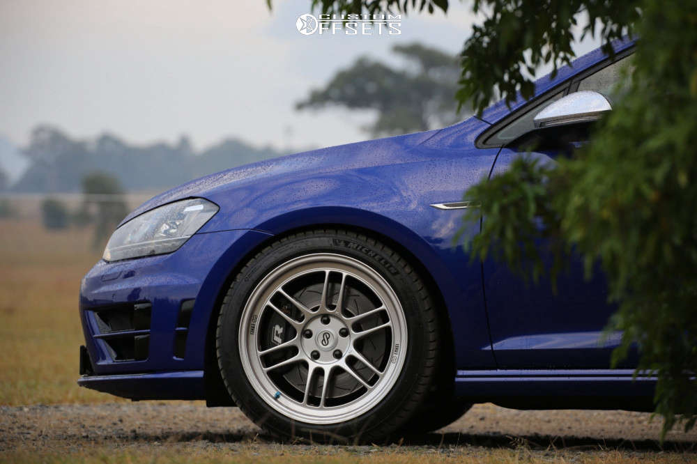 2017 Volkswagen Golf R with 18x9 35 Enkei RPF1 and 235/40R18 Michelin ...