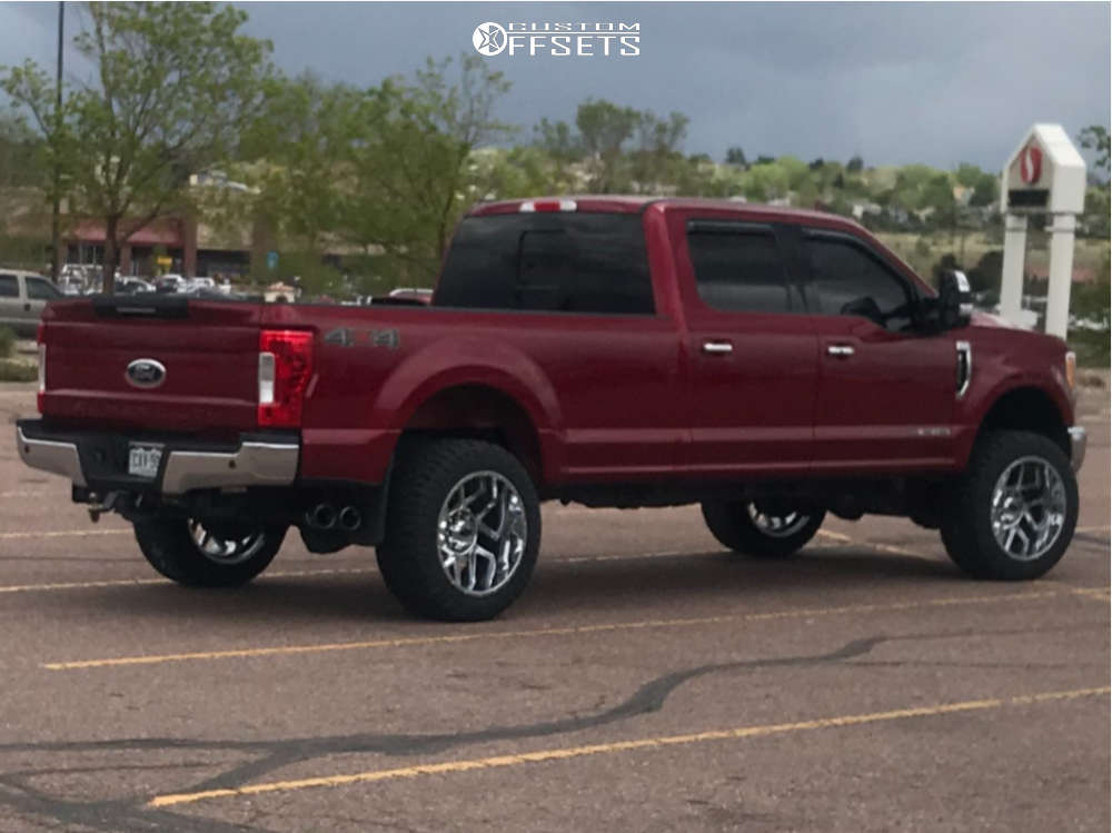 2017 Ford F-350 Super Duty with 22x12 -51 Vision Sliver and 35/12.5R22 ...