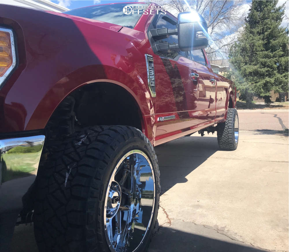 2017 Ford F-350 Super Duty with 22x12 -51 Vision Sliver and 35/12.5R22 ...