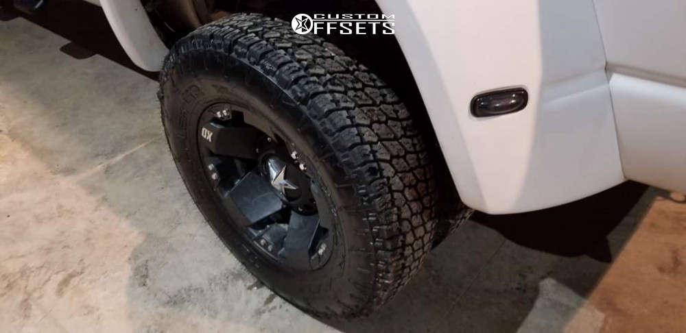 2007 Dodge Ram 3500 with 17x6.5 135 XD Rockstar Dually and 235/80R17 ...