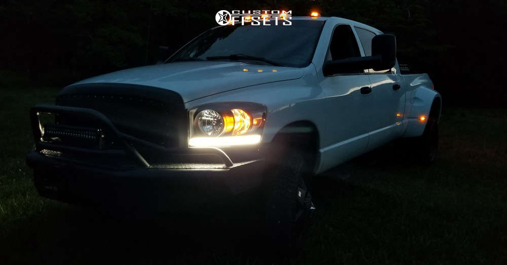 2007 Dodge Ram 3500 with 17x6.5 135 XD Rockstar Dually and 235/80R17 ...