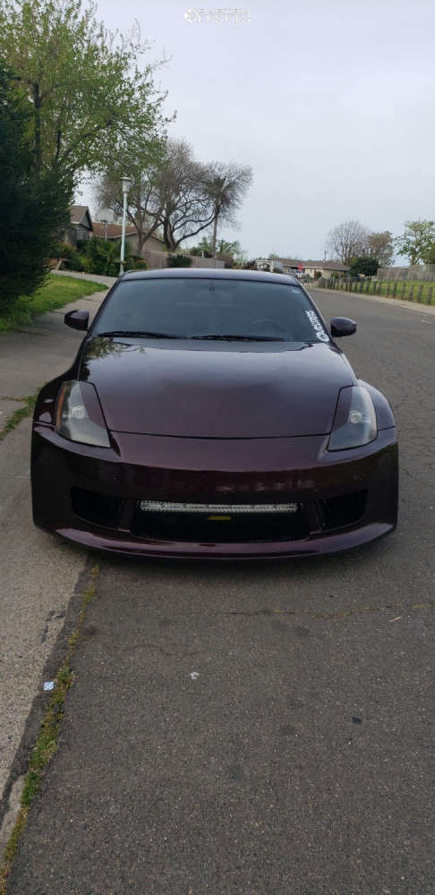 2008 Nissan 350Z with 18x10.5 25 ESR Sr01 and 245/45R18 Michelin Pilot ...