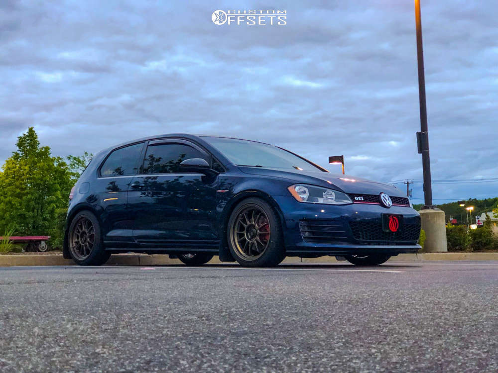 2015 Volkswagen GTI with 18x8.5 43 Konig Hypergram and 225/45R18 Nitto ...