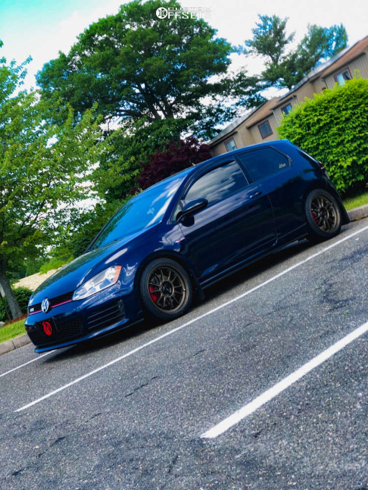 2015 Volkswagen GTI with 18x8.5 43 Konig Hypergram and 225/45R18 Nitto ...