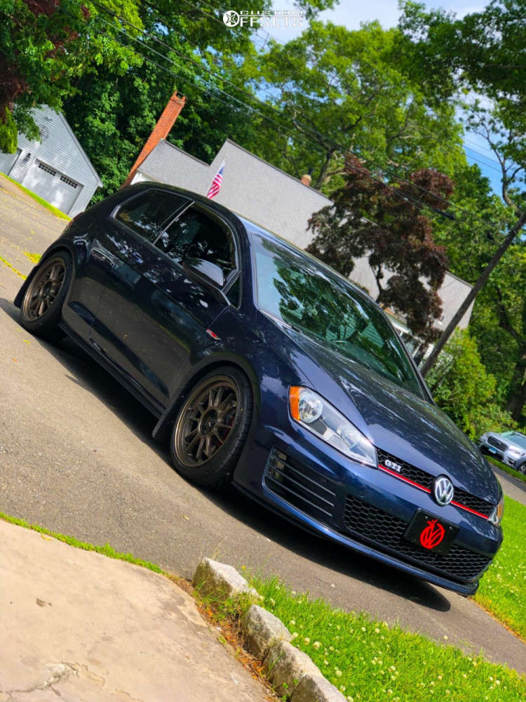2015 Volkswagen GTI with 18x8.5 43 Konig Hypergram and 225/45R18 Nitto ...