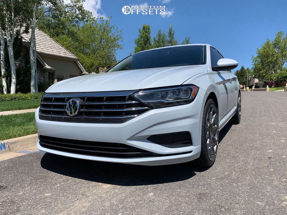 2019 Volkswagen Jetta with 19x8.5 35 Rotiform Cvt and 235/35R19 Nitto ...