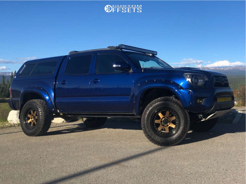 2014 Toyota Tacoma with 17x9 -9 Mayhem Prodigy and 265/70R17 Goodyear ...