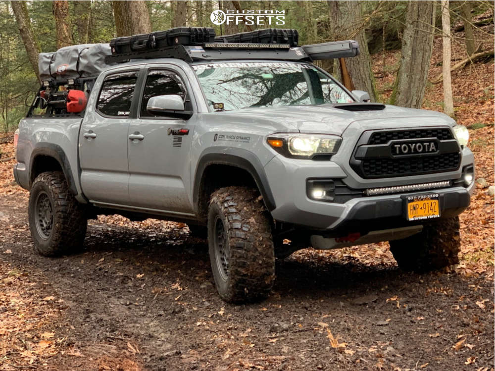 2017 Toyota Tacoma with 17x9.5 -18 Black Rhino Armory and 285/70R17 ...