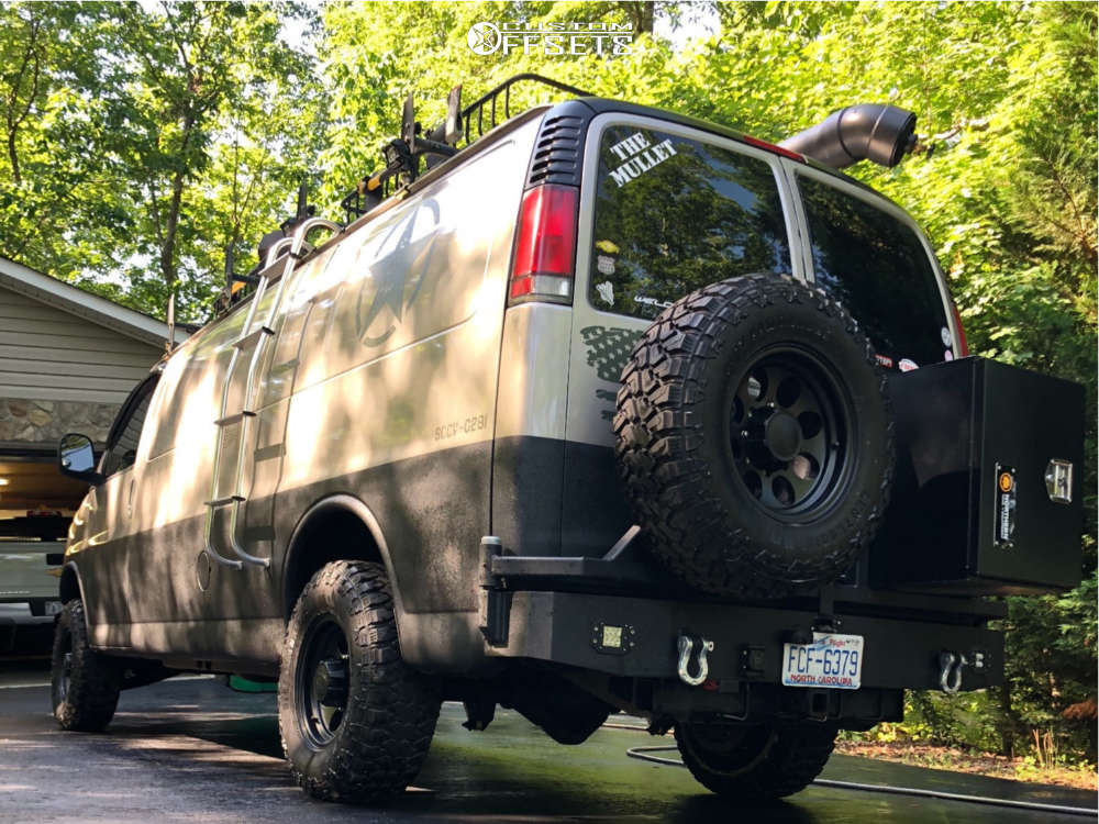 2002 Chevrolet Express 3500 with 16x8 -5 Alloy Ion 171 and 265/75R16 ...