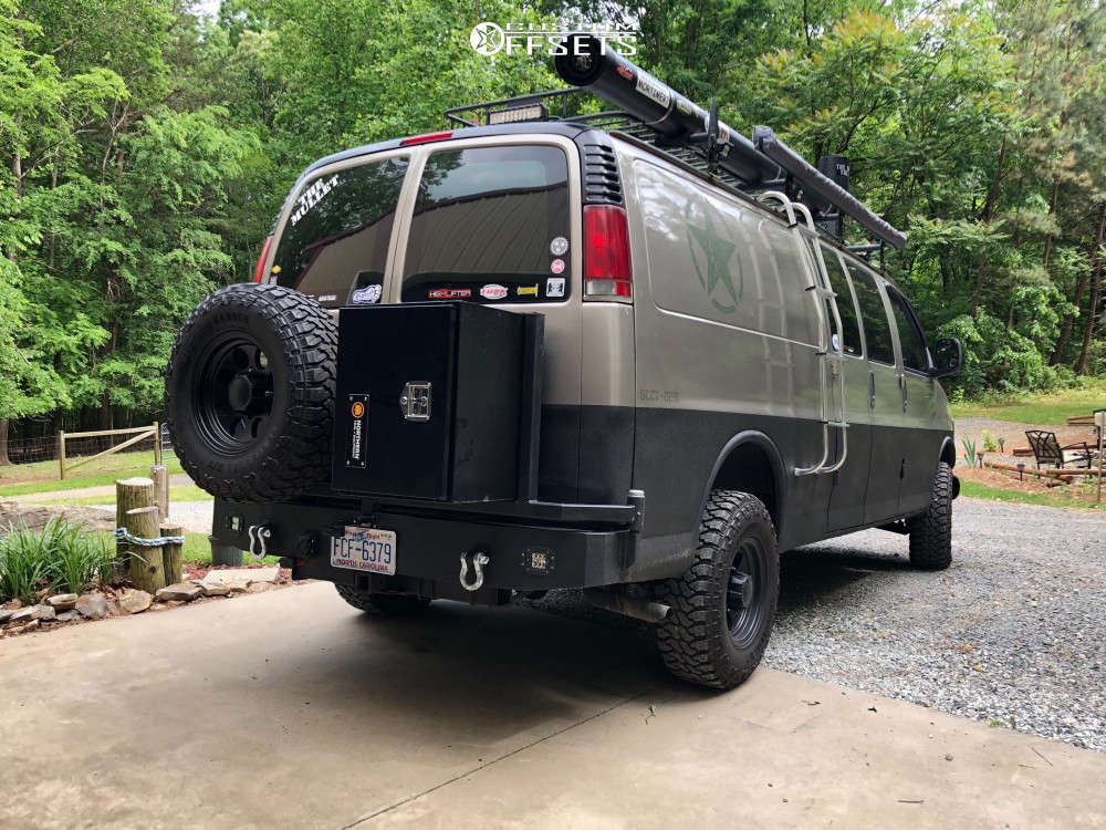 2002 Chevrolet Express 3500 with 16x8 -5 Alloy Ion 171 and 265/75R16 ...
