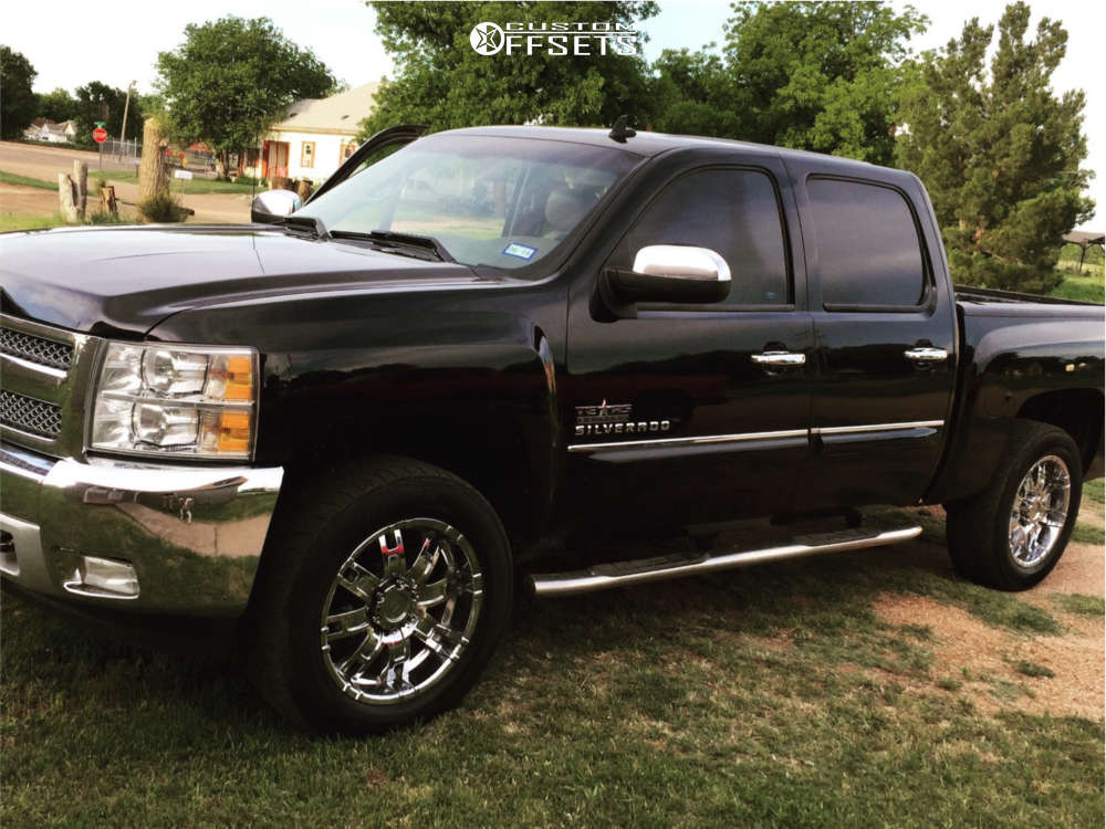 2012 Chevrolet Silverado 1500 with 20x9 18 Helo He835 and 275/60R20 ...