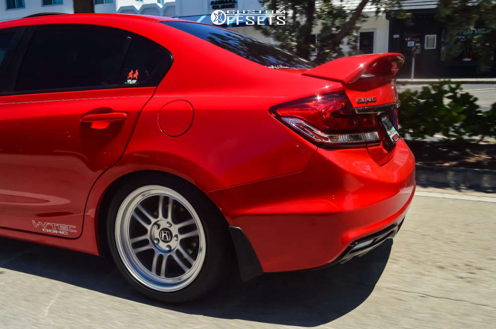 2015 Honda Civic with 17x9 45 Enkei RPF1 and 225/45R17 Nitto Neo Gen ...