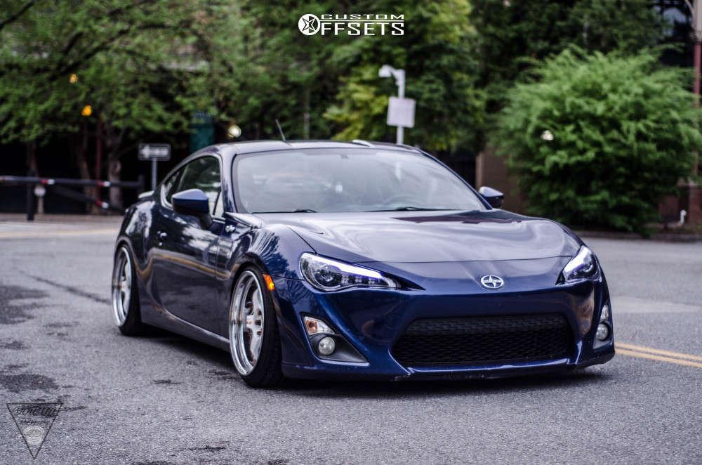 2014 Scion FR-S with 18x9.5 22 Work Meister S1 3P and 215/40R18 Federal ...