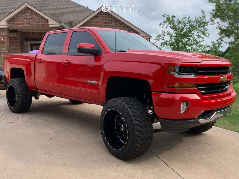 2018 Chevrolet Silverado 1500 with 22x14 -76 TIS 544BM and 325/50R22 Nitto Trail Grappler and ...