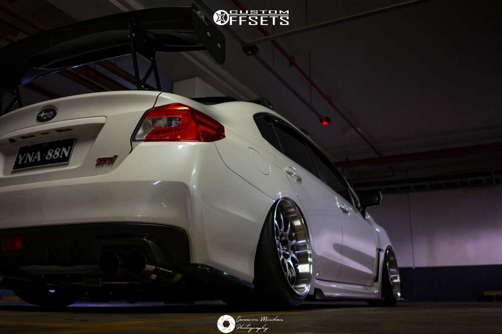 2018 Subaru WRX STI with 19x10.5 23 Work Emotion D9r and 235/35R19 ...