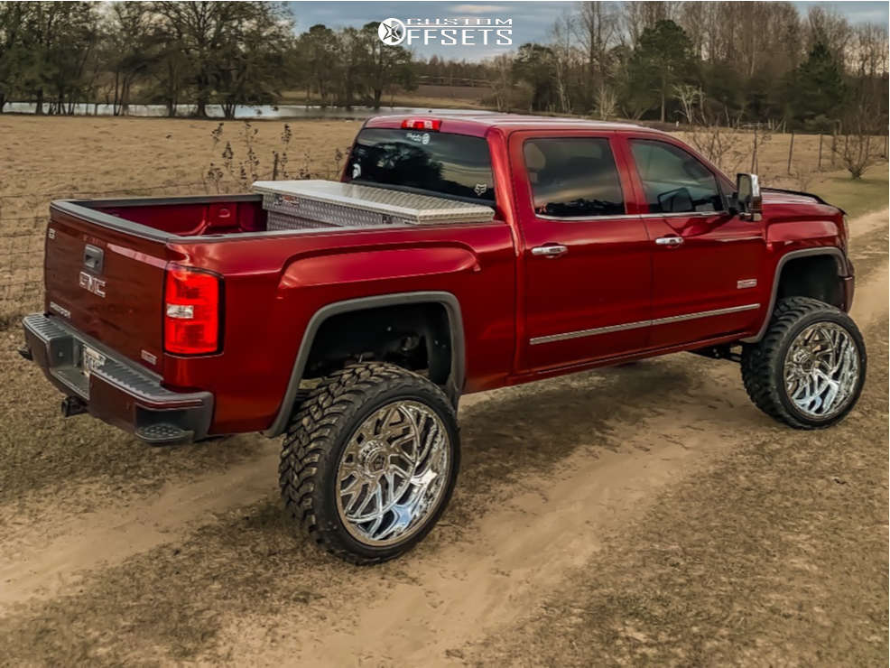 2014 GMC Sierra 1500 with 24x14 -76 TIS 544v and 35/13.5R24 AMP Mud ...