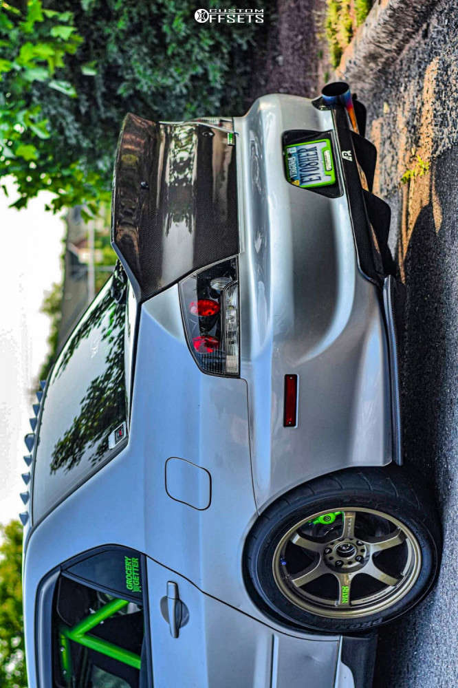 2003 Mitsubishi Lancer with 17x9.5 22 Rays Engineering 57DR and 255 ...